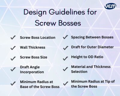 Screw boss design